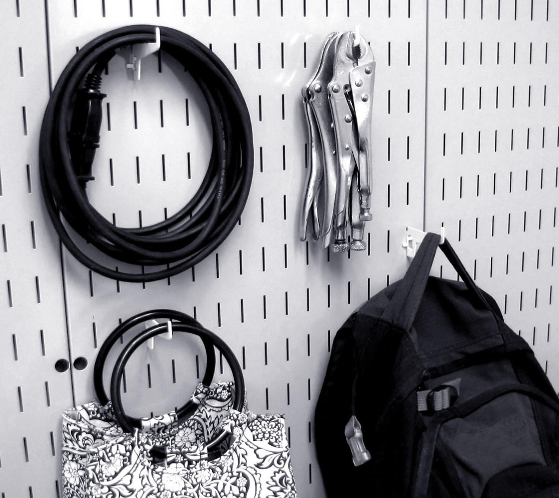 Metal Pegboard Hooks - 3in Long Slotted Peg Hook
