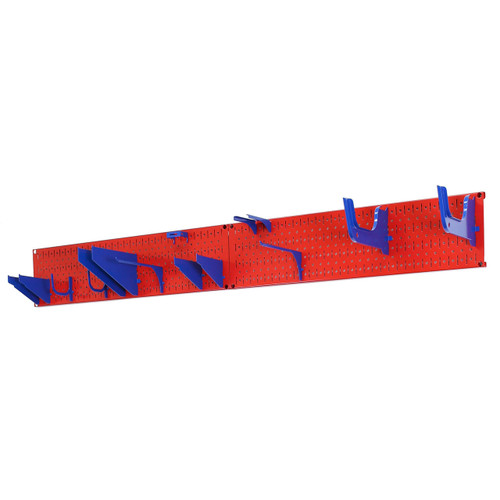 Small Red Metal Pegboard - Narrow Spaces