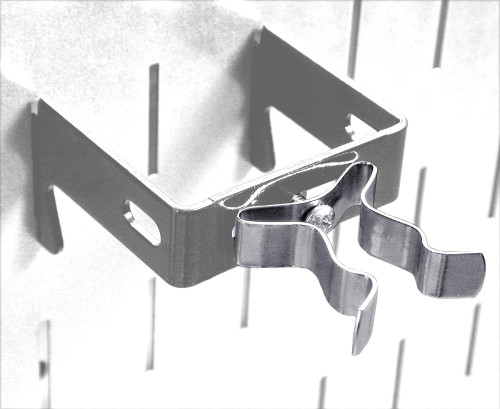 Pegboard Spring Clip - Slotted Peg Board Tool Clips