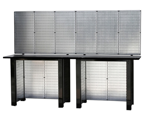 Industrial Blue Heavy Duty Workbench with Pegboard