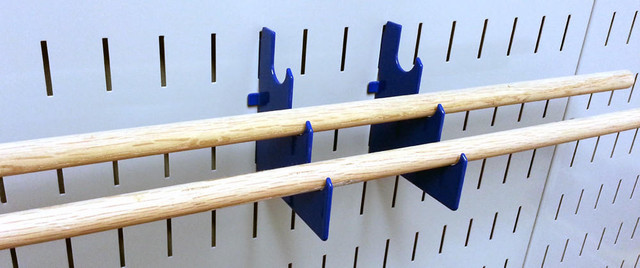 Slotted Pegboard Rod Brackets - Secure Rod Bracket Pack