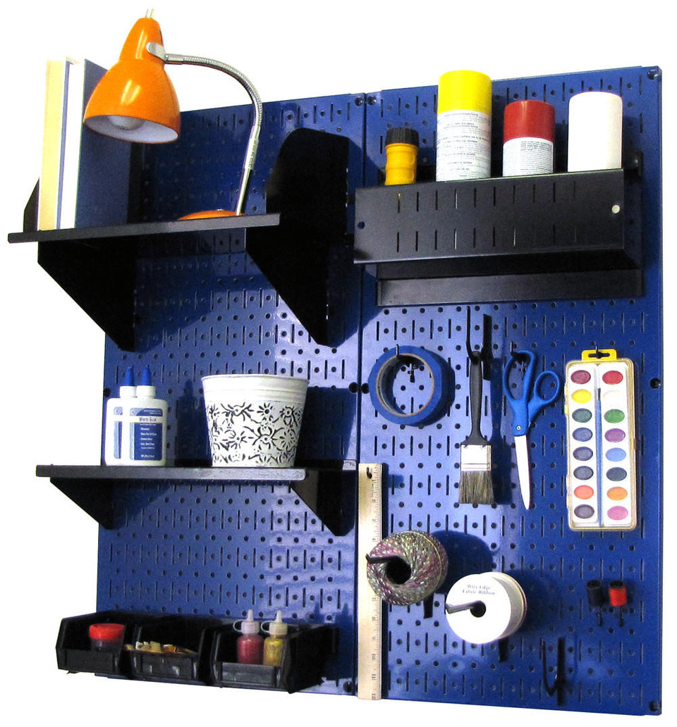 Eclectic Craft Room Pegboard - Chic Peg Board Organizer