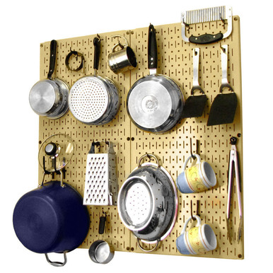 Golden Kitchen Pegboard Organizer Kit