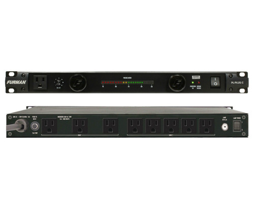 Furman 15A Advanced Power Cond/Lights W/SMP & Voltmeter, 9 Outlets, 1RU ...