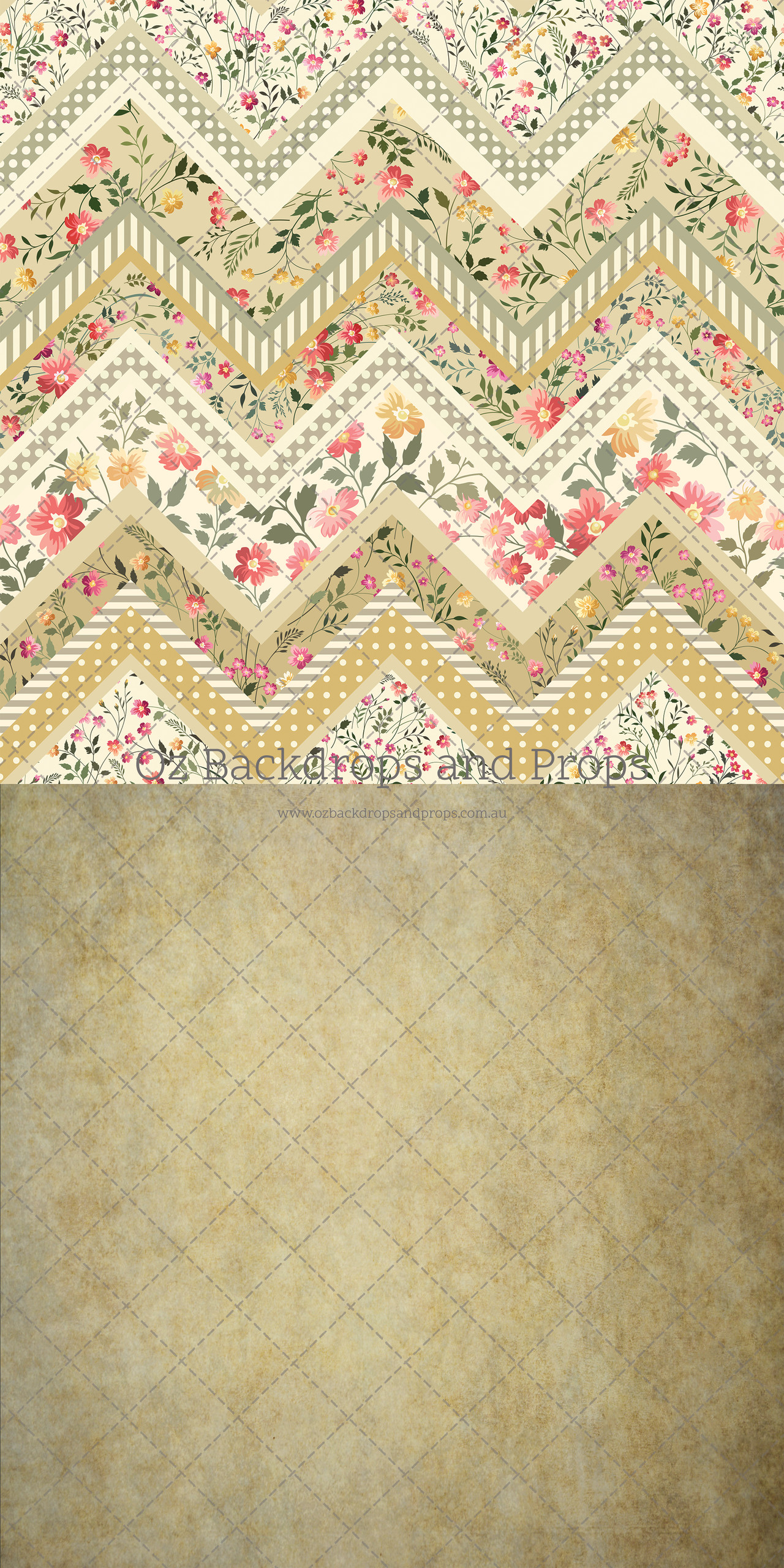 Floral Chevron - Oz Backdrops & Props