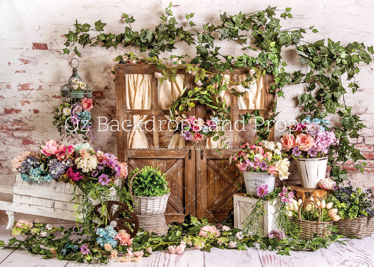 Spring Barn Doors Peach - Oz Backdrops & Props Pty Ltd