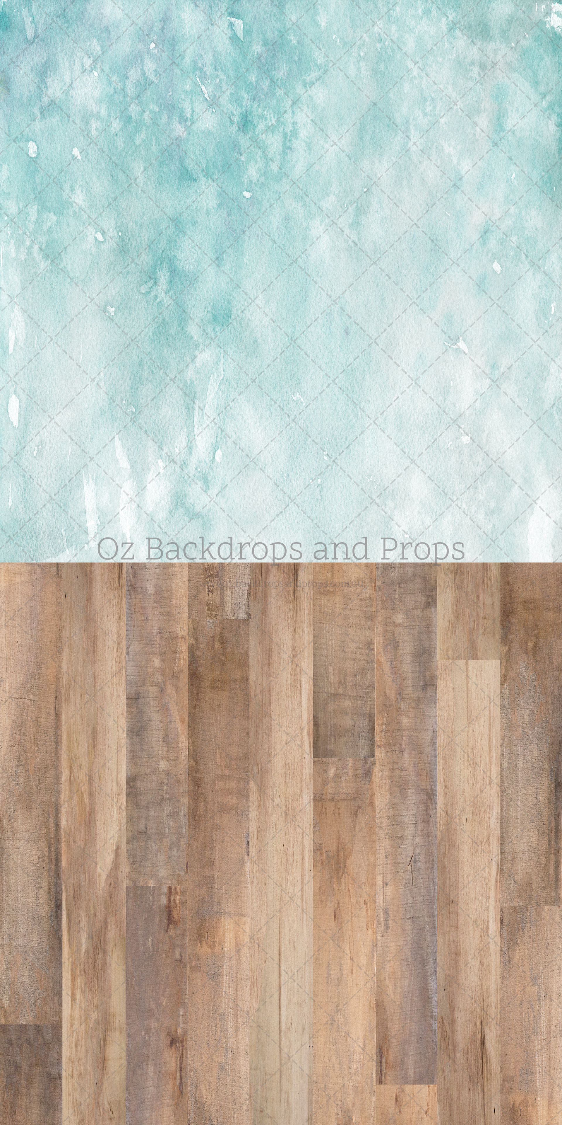 Aqua Watercolour - Oz Backdrops & Props