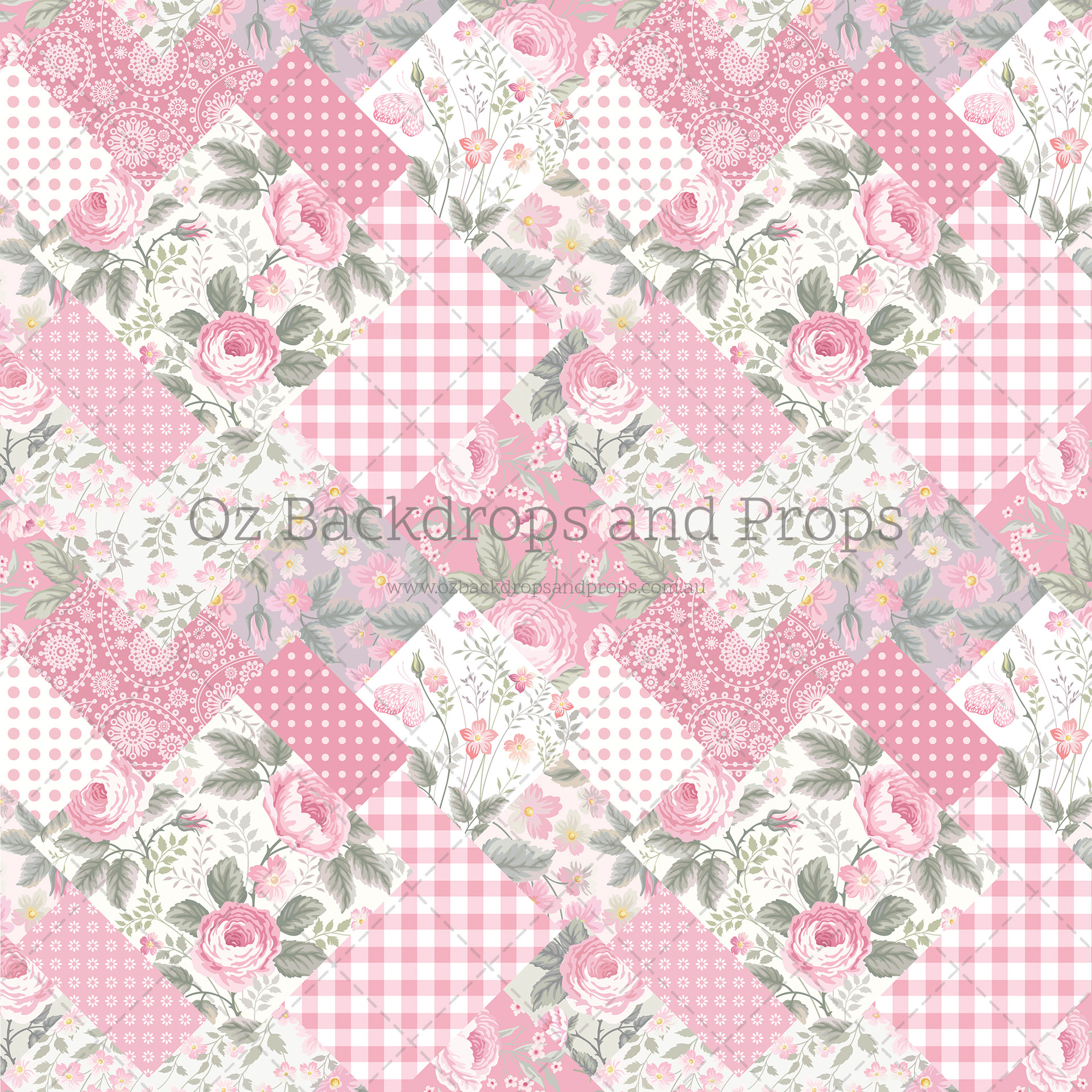 Patchwork Pink - Oz Backdrops & Props Pty Ltd