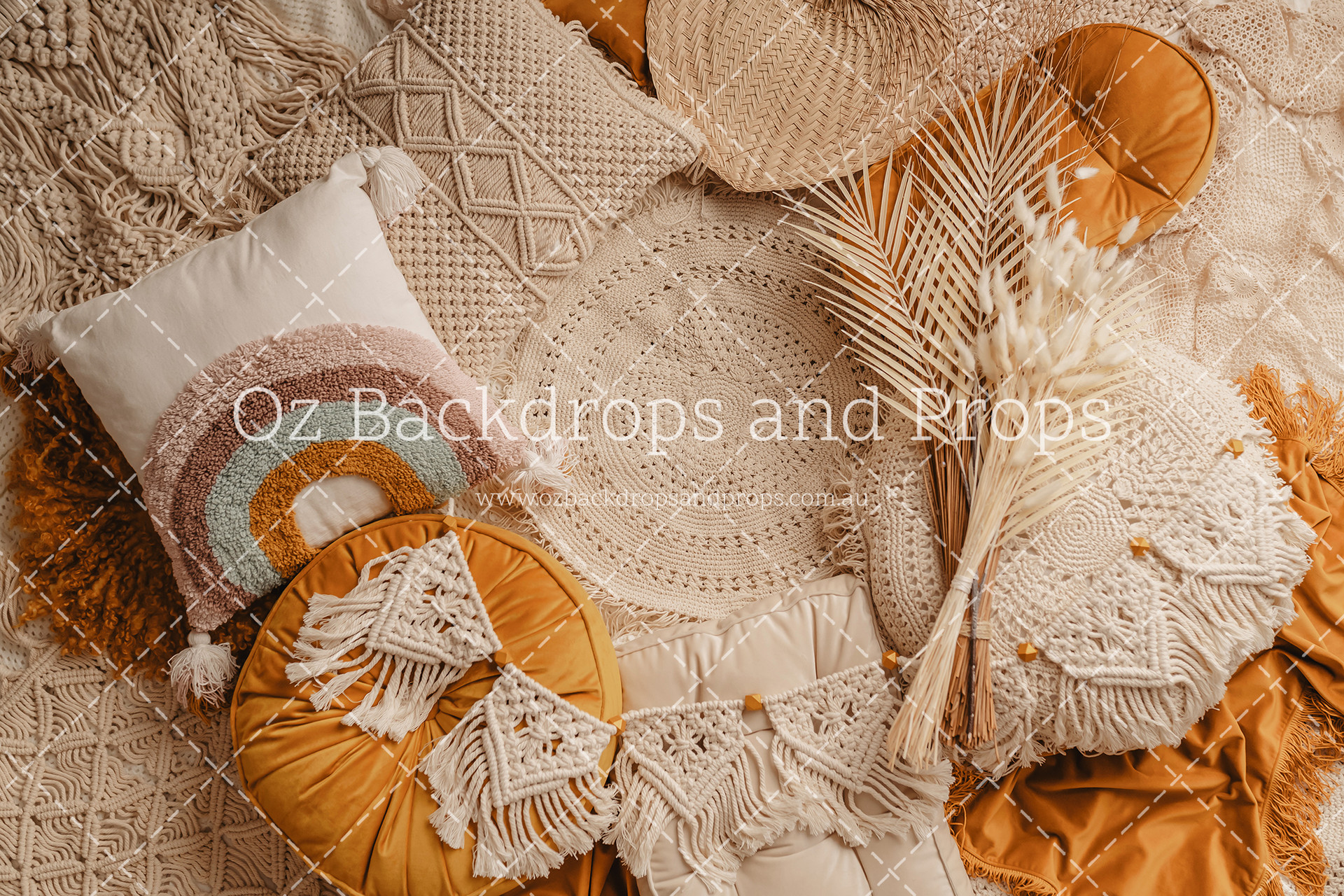"Boho Mustard Nest" A Darling Collection Digital Backdrop - Oz ...