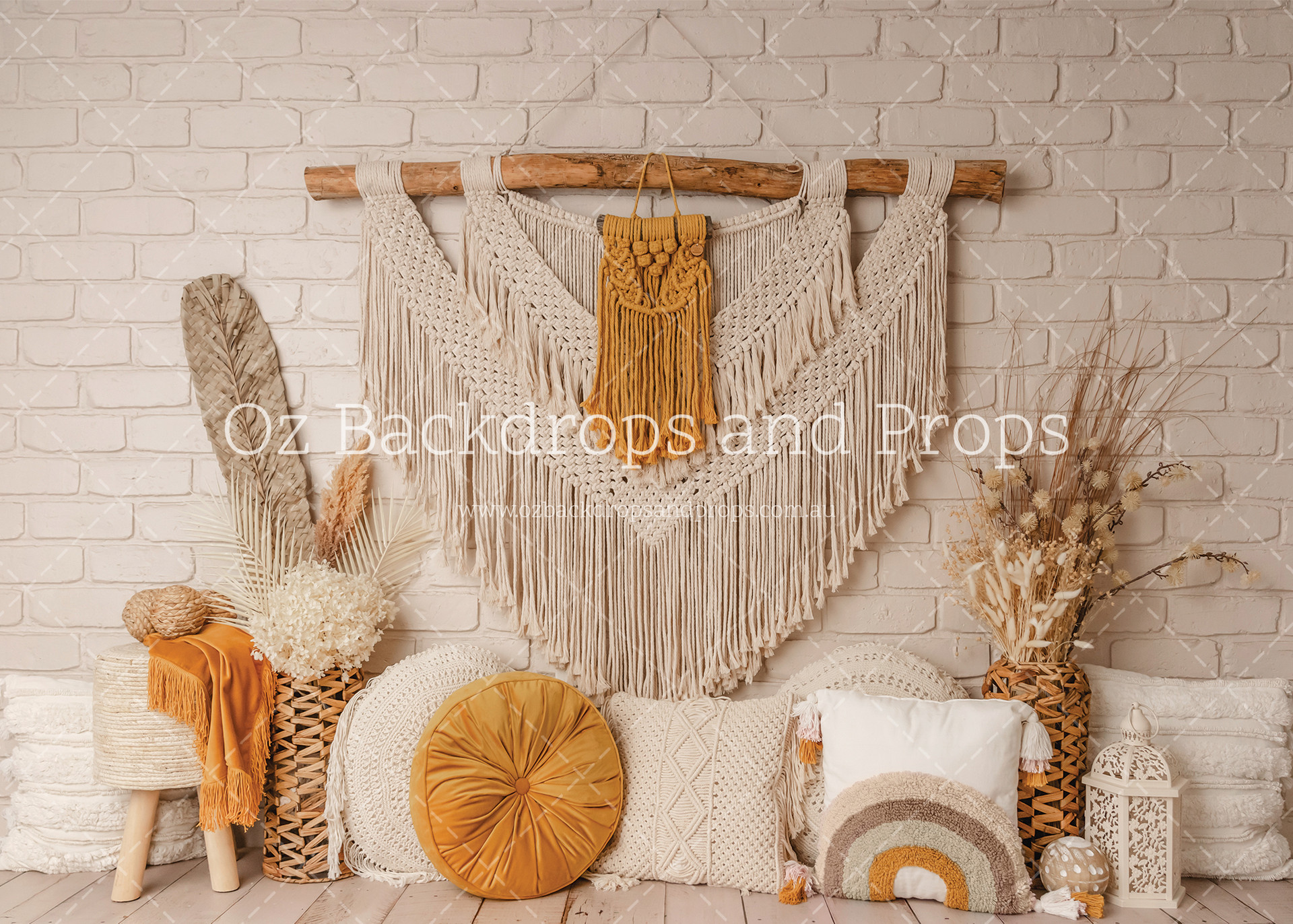 Boho Love Mustard - Oz Backdrops & Props Pty Ltd