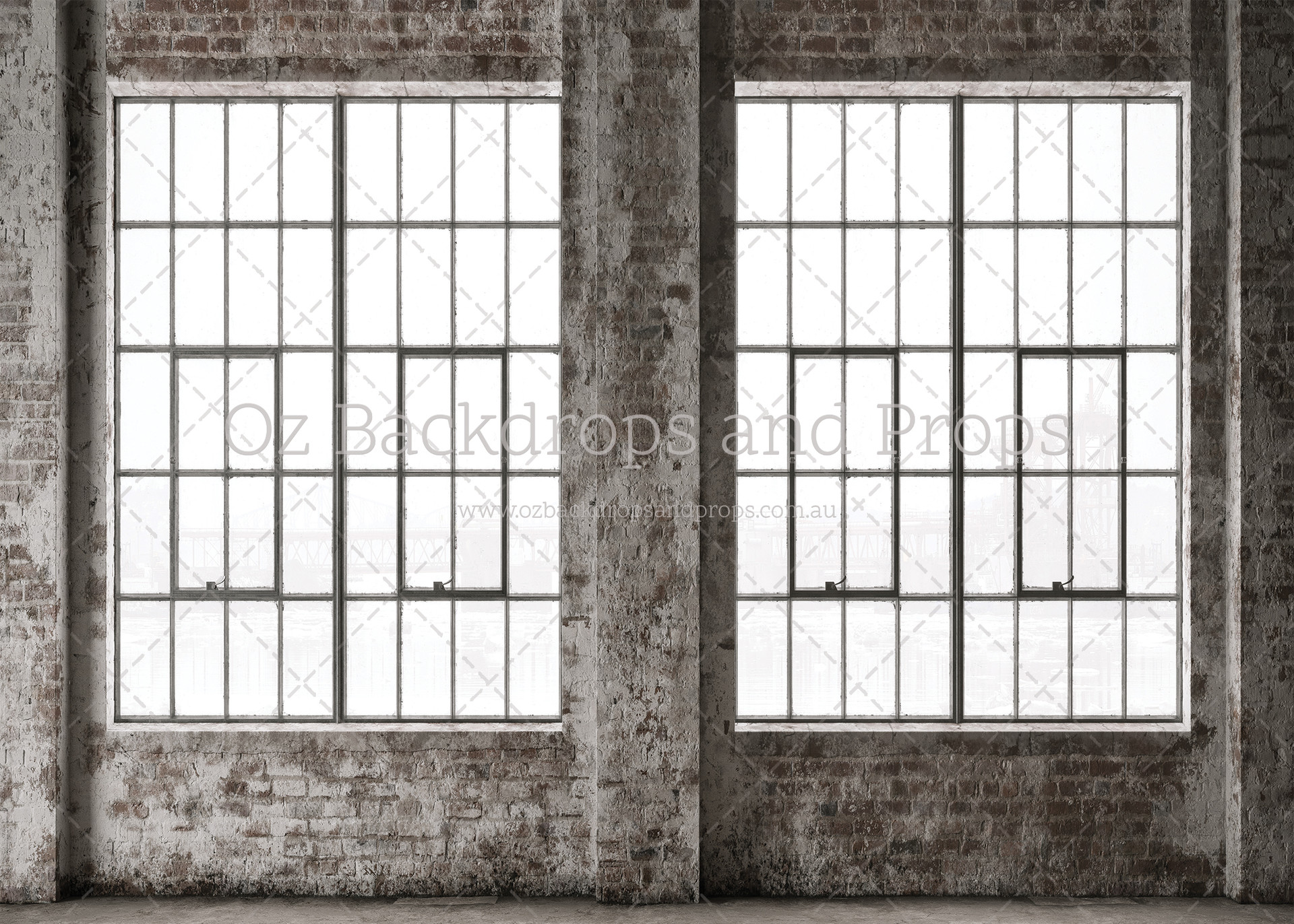 Warehouse Double Windows - Oz Backdrops & Props