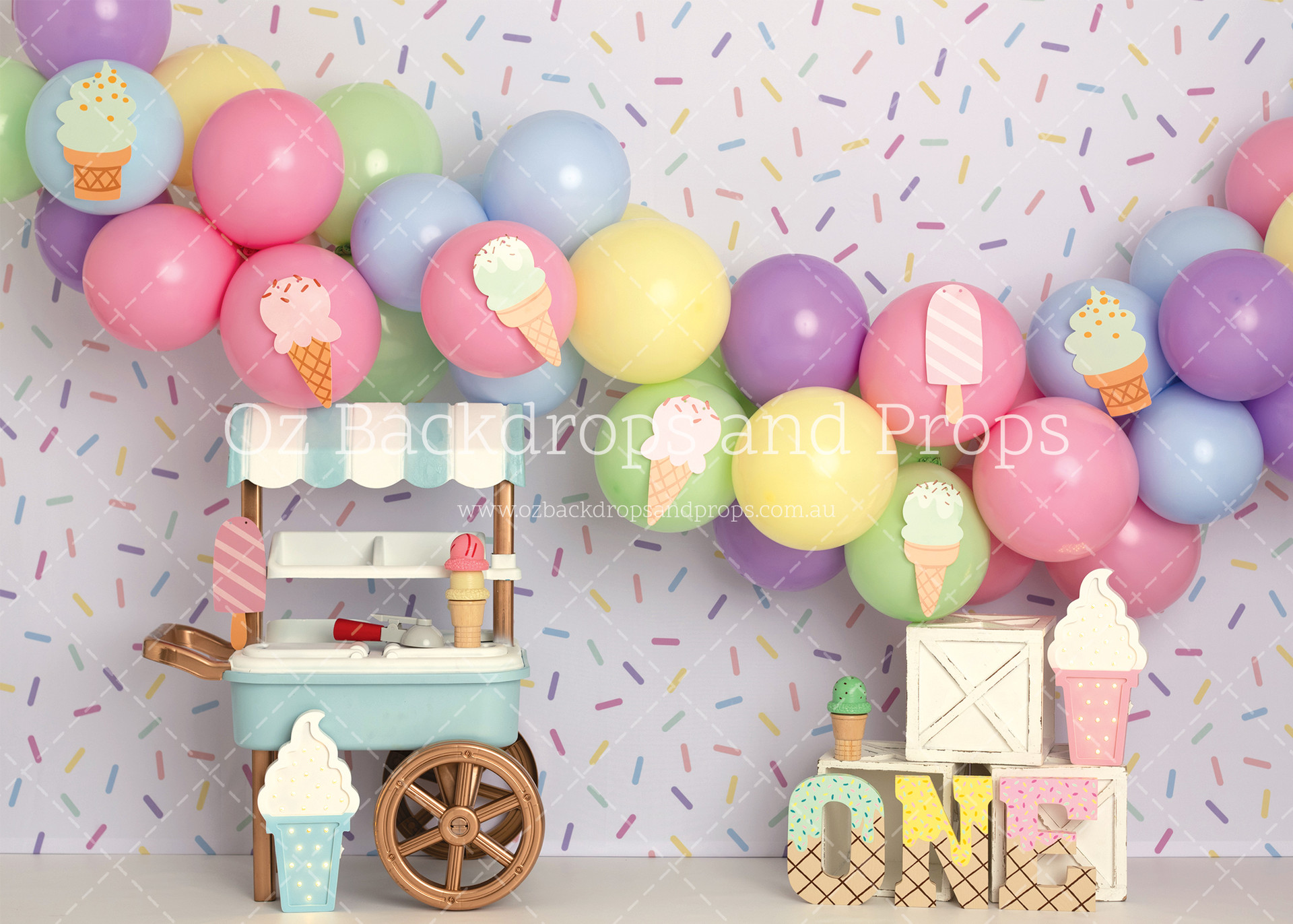 Ice Cream Donuts & Candy - Oz Backdrops & Props