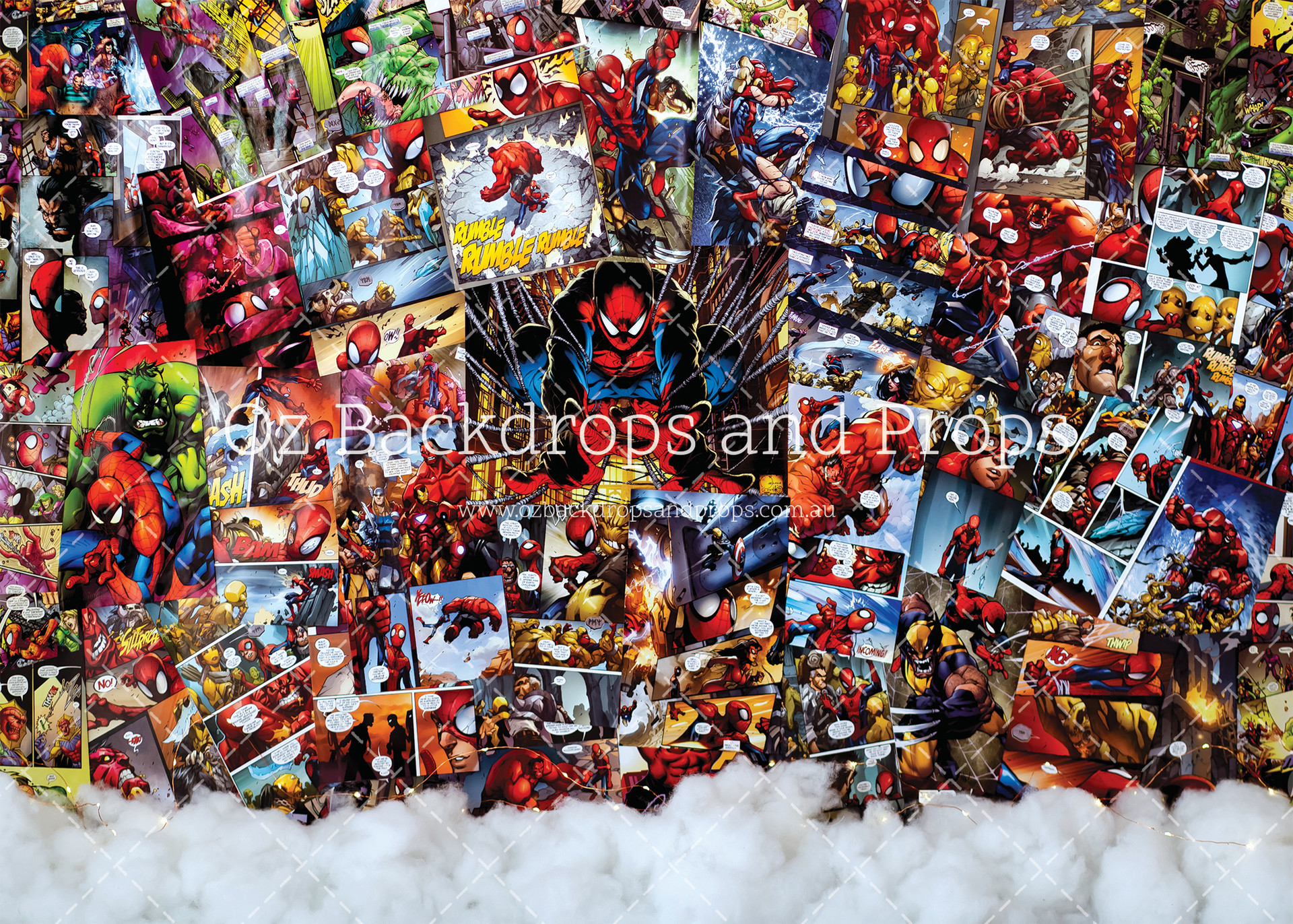 Spiderman Comic Wall - Oz Backdrops & Props