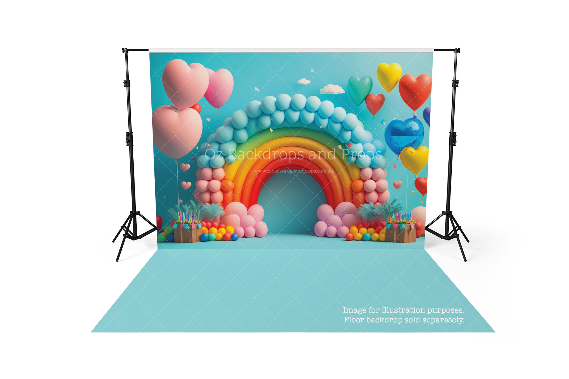 Over The Rainbow Balloons - Oz Backdrops & Props