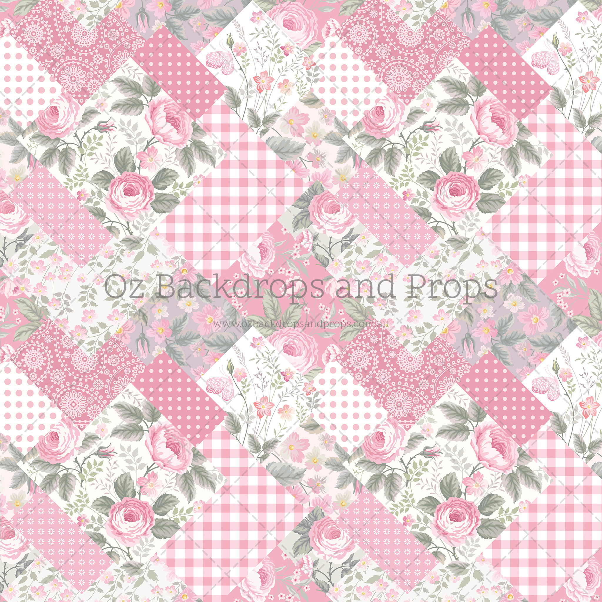 Patchwork Pink - Oz Backdrops & Props