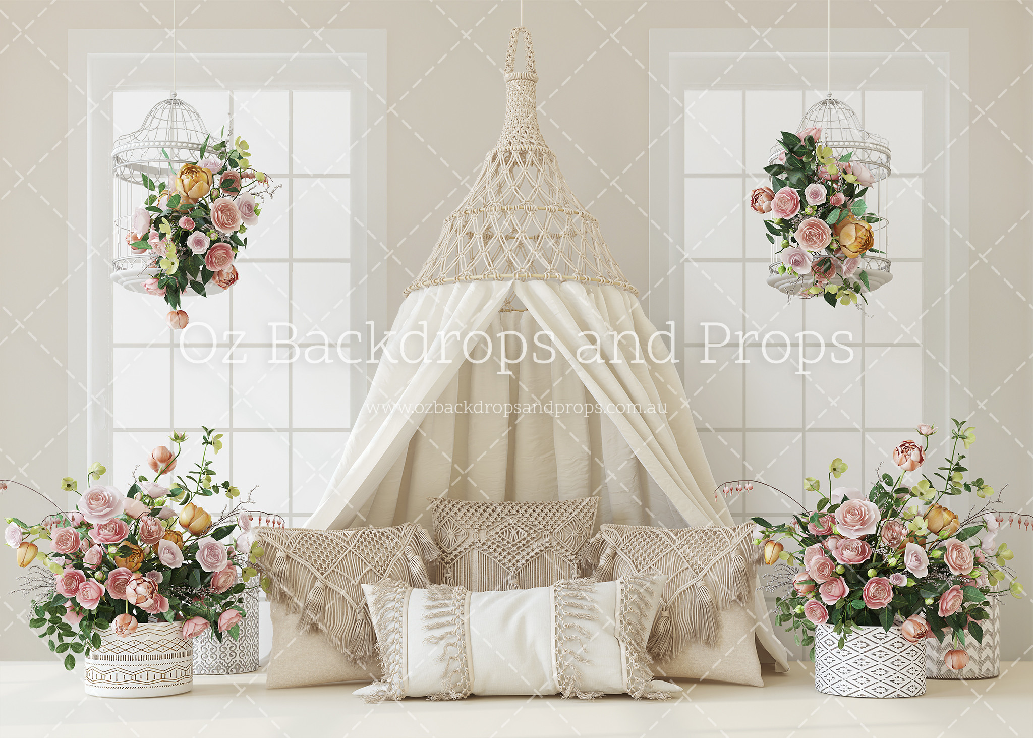Boho Vine Teepee - Oz Backdrops & Props Pty Ltd