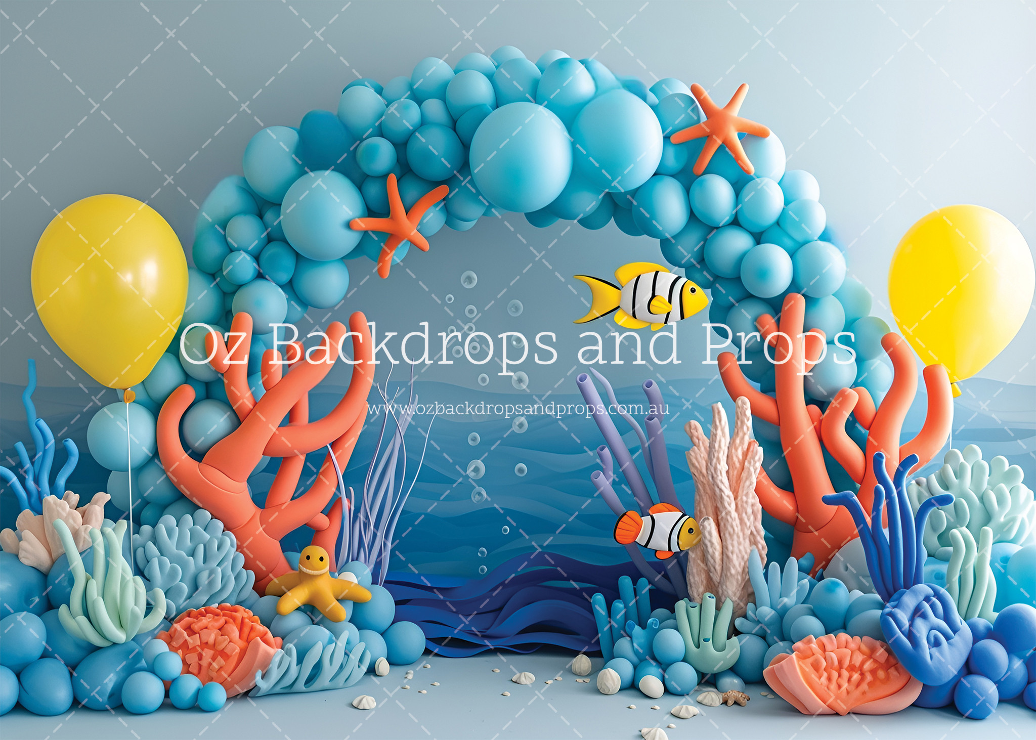 Bluey Balloon Arch - Oz Backdrops & Props Pty Ltd