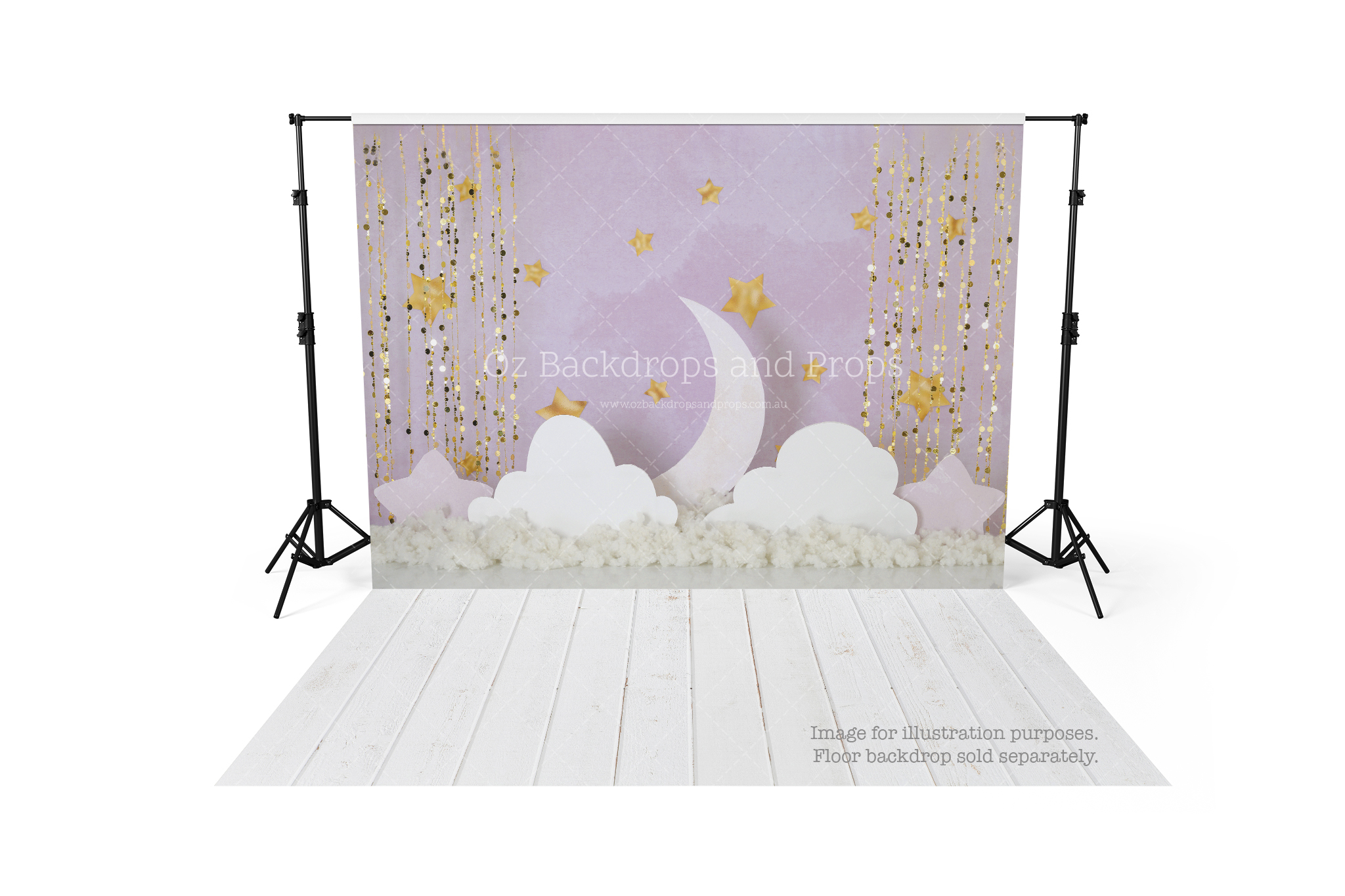 Mauve Goodnight Moon - Oz Backdrops & Props
