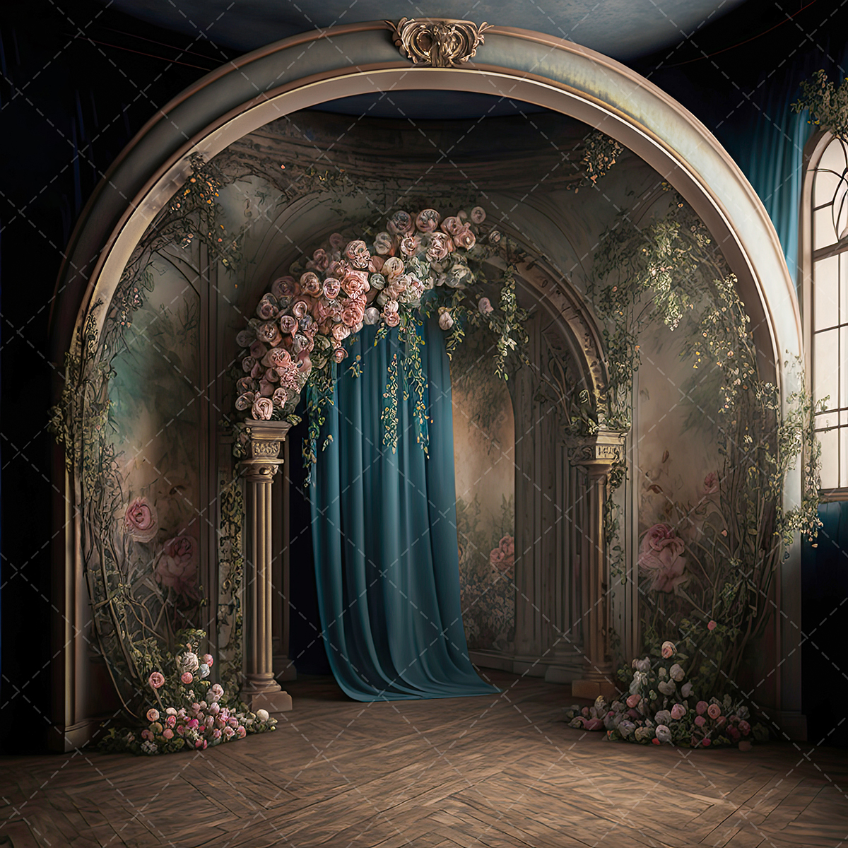 Arch & Window Set - Deluxe Fantasy Digital Backdrops - Oz Backdrops & Props