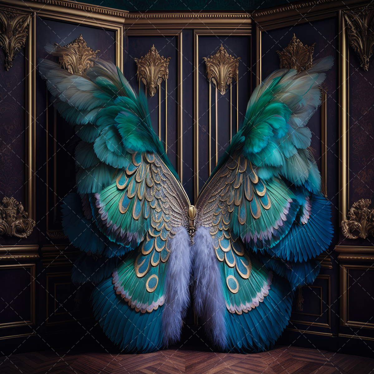 Turquoise Wings Set - Deluxe Fantasy Digital Backdrops - Oz Backdrops ...