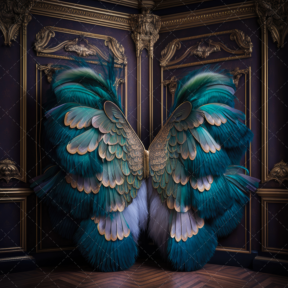 Turquoise Wings Set - Deluxe Fantasy Digital Backdrops - Oz Backdrops ...