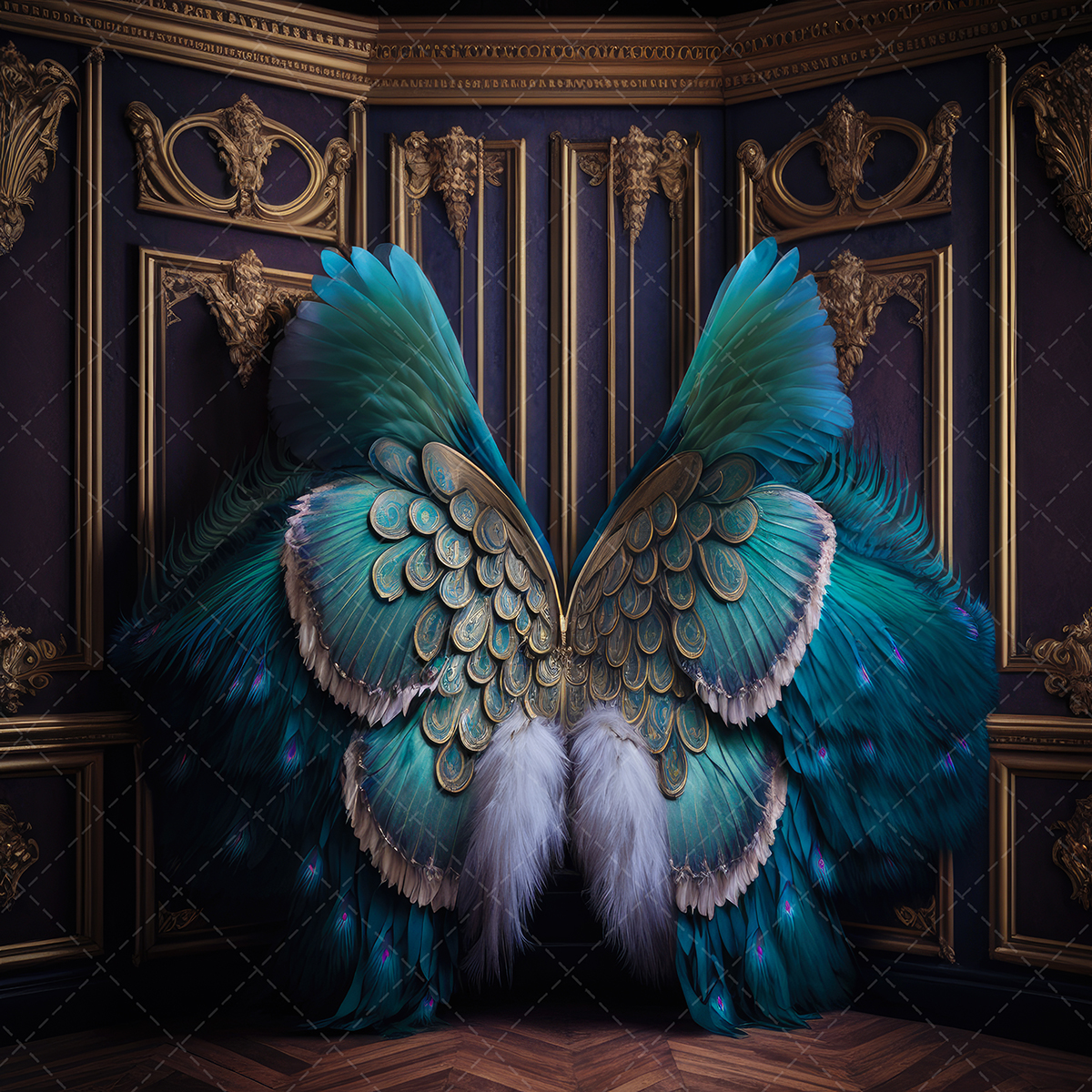 Turquoise Wings Set - Deluxe Fantasy Digital Backdrops - Oz Backdrops ...