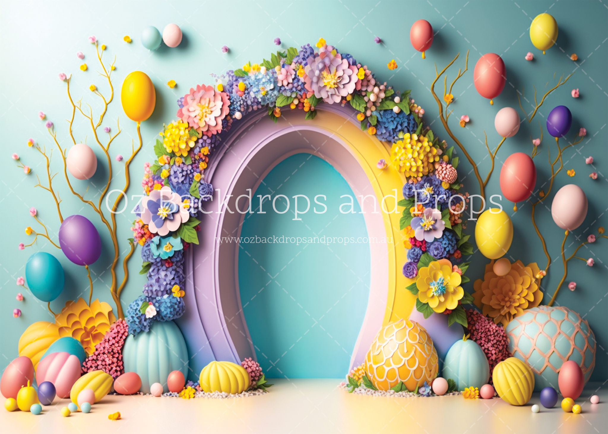 Pastel Springtime Arch - Oz Backdrops & Props