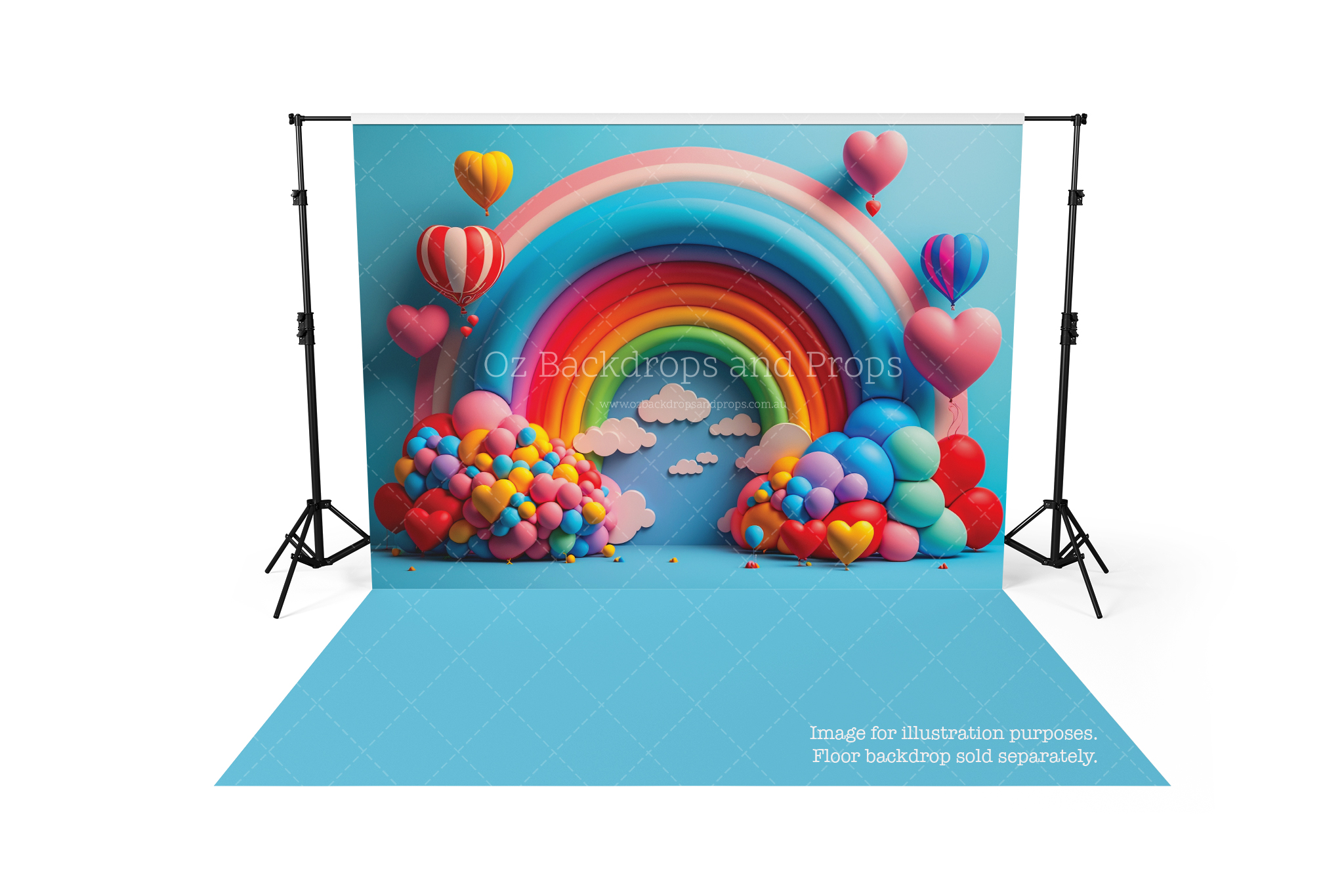 Rainbow Balloon Clusters - Oz Backdrops & Props