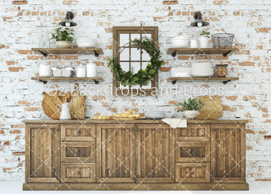 Rustic Farmhouse Kitchen - Oz Backdrops & Props Pty Ltd