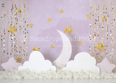 Mauve Goodnight Moon - Oz Backdrops & Props Pty Ltd