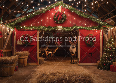 Reindeer Barn - Oz Backdrops & Props Pty Ltd