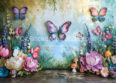 Painted Papillon Garden - Oz Backdrops & Props Pty Ltd
