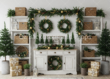 Christmas Greenery Display - Oz Backdrops & Props