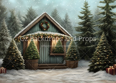 Winter Pine Shed - Oz Backdrops & Props Pty Ltd