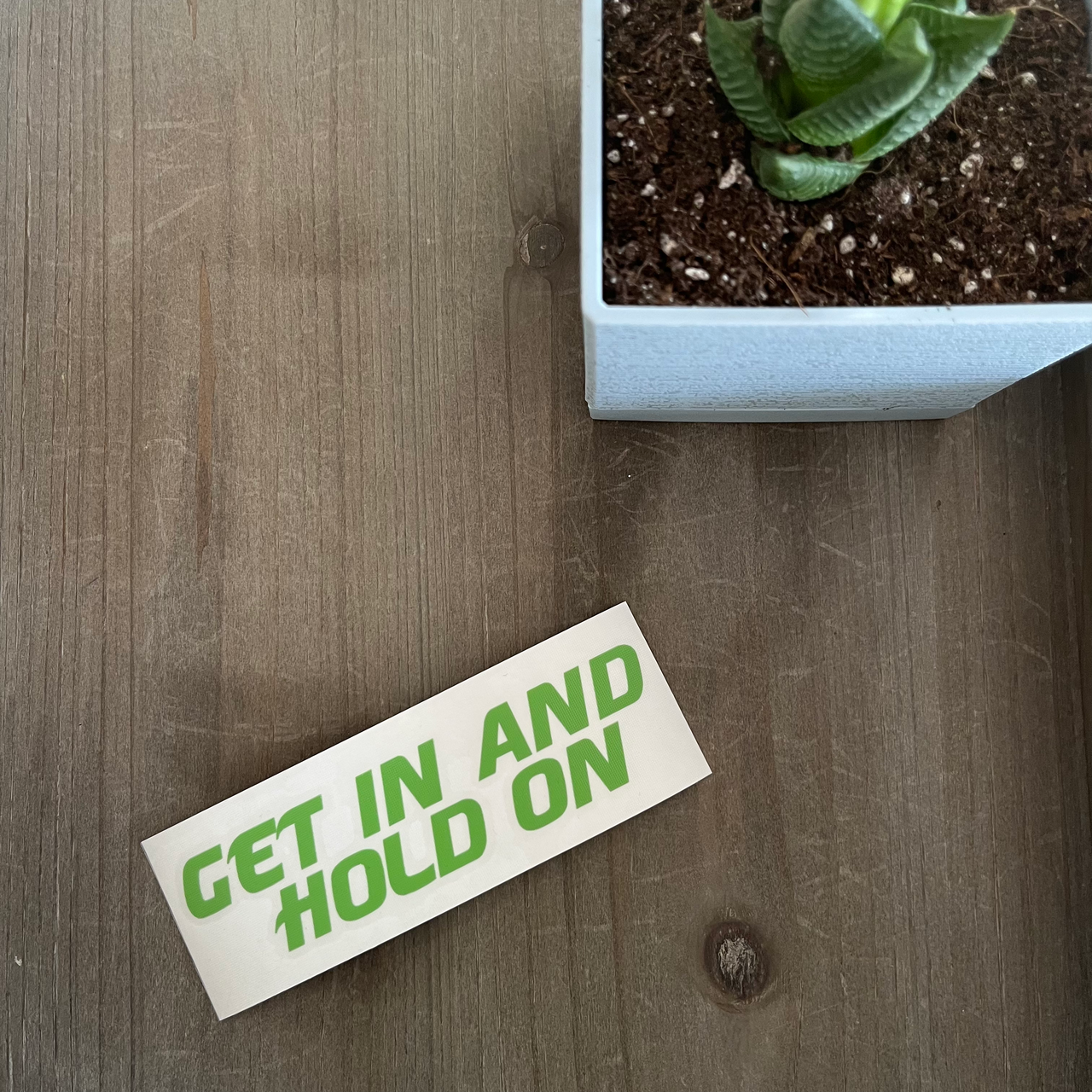 Get In and Hold On - Vinyl Decal - NTBVinyls