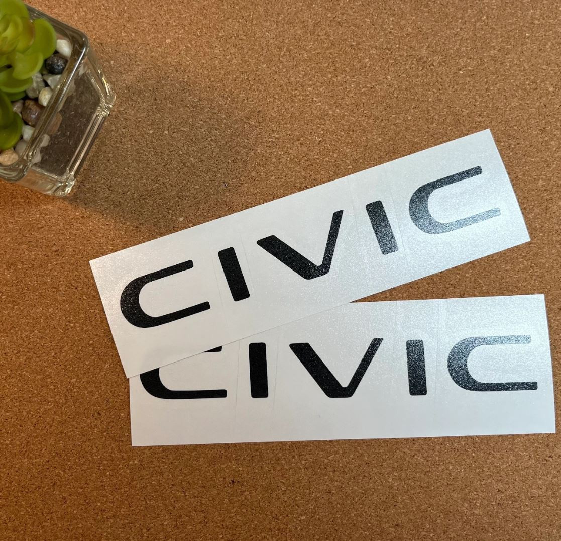 Vinyl Decal Overlay - Compatible with 11th Gen Honda Civic "Civic ...