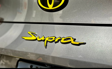 Vinyl Decal Overlay - Compatible with A90/A91 Toyota Supra "Supra" Emblem