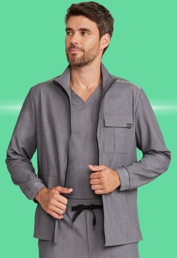 HH Quest Austin Men's Zip Front Utility Jacket HH361 | Medical Uniforms ...