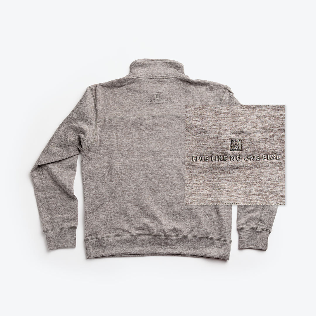"Live" Quarter-Zip in Gray