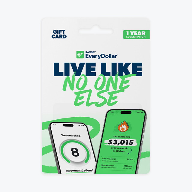 EveryDollar One-Year Physical Gift Card