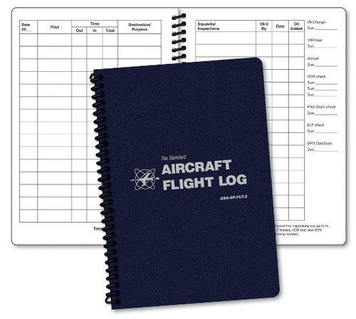 Aircraft Flight Log asa-sp-flt-2 | Airplane Logbooks at Pilot Gear Online