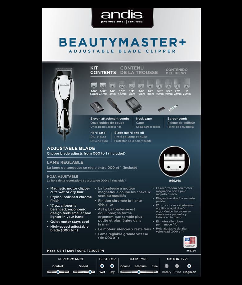 Andis Beauty Master+ - Atlanta Barber and Beauty Supply