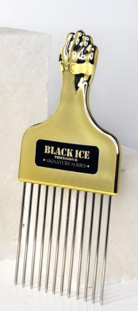 Black Ice Gold Styling Pick - Short - Atlanta Barber and Beauty Supply