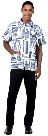 Barber Jacket - Old Fashioned Print - Atlanta Barber and Beauty Supply