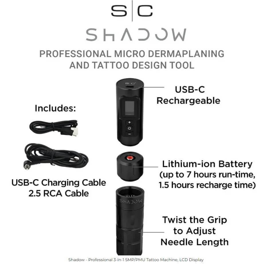 STYLECRAFT SHADOW - PROFESSIONAL 3-IN-1 SMP/PMU TATTOO MACHINE ...