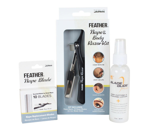 Feather Nape & Body Razor Kit - Atlanta Barber and Beauty Supply