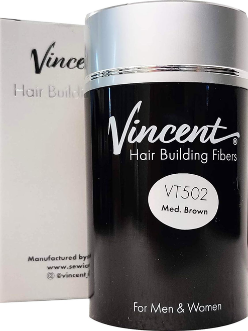 Vincent Hair Fiber - Medium Brown - Atlanta Barber and Beauty Supply