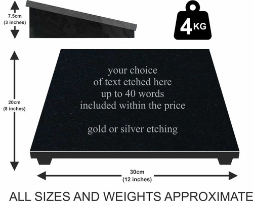 Personalised Memorial Plaque with Photo Disk (Layflat Display)