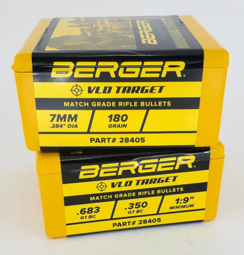 Berger VLD Target Bullets 7mm Caliber 180 Grain sample pack