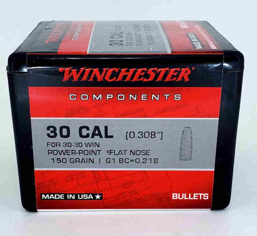 Winchester Power Point Bullets Flat Nose 30 Caliber 150 Grain sample pack